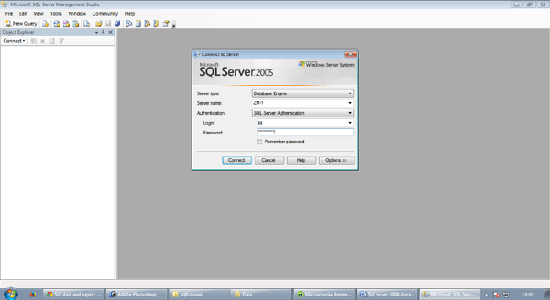 Process to start and login SQL Server 2008